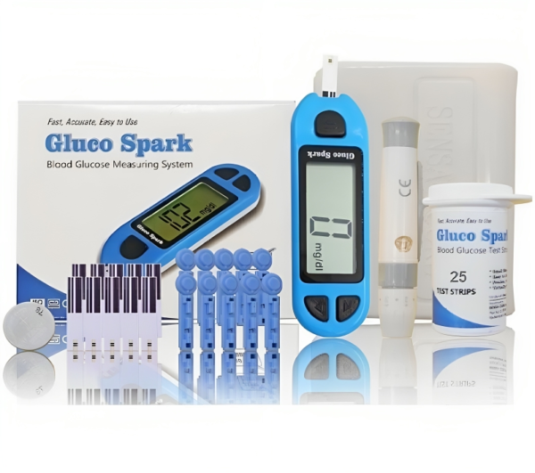 Gluco Spark Glucometer Sugar Test Device with 25 Test Strips and 25 ...
