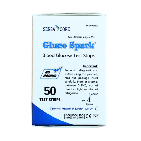 Gluco Spark- Glucometer Strips (pack of 50) | Suitable only with ...