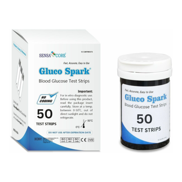 Gluco Spark- Glucometer Strips (pack of 50) | Suitable only with ...