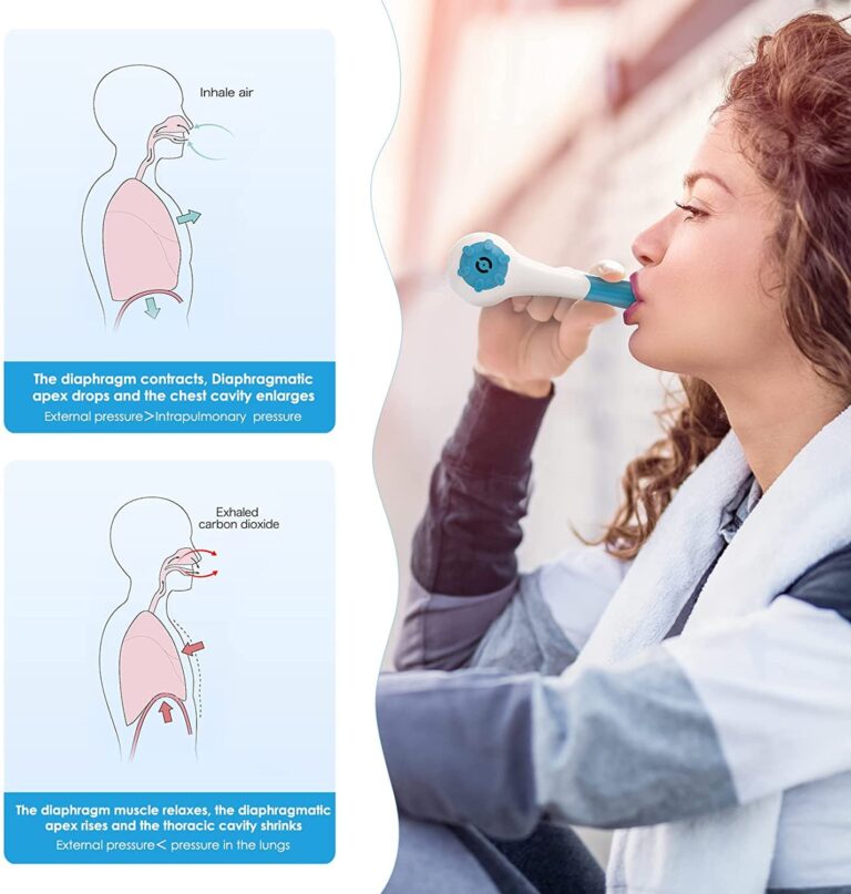 B-Arm Deep Breathing Lung Exerciser(I6E5) | Respiratory Muscle Trainer ...