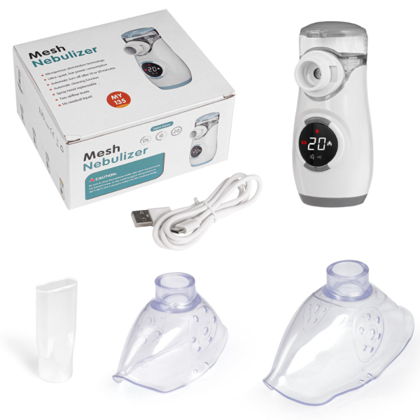B-ARM MN 135B Ultrasonic Digital Rechargeable Mesh Nebulizer With Two ...