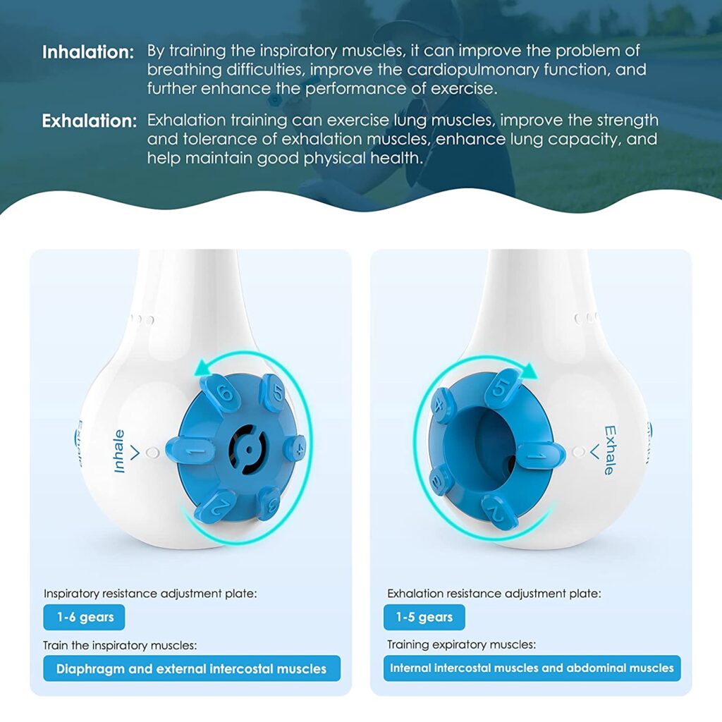 B-Arm Deep Breathing Lung Exerciser(I6E5) | Respiratory Muscle Trainer ...