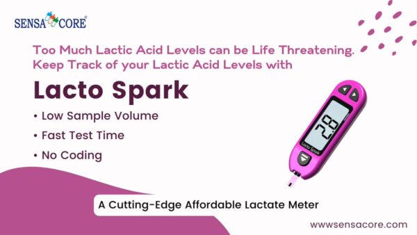 Lacto Spark Lactate meter with 25 Strips and 25 Lancets by Sensa core ...
