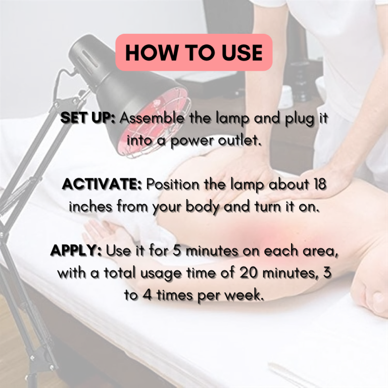 B-Arm IR Therapy Lamp with 360° Rotatable Holder & 3-level Adjustable ...