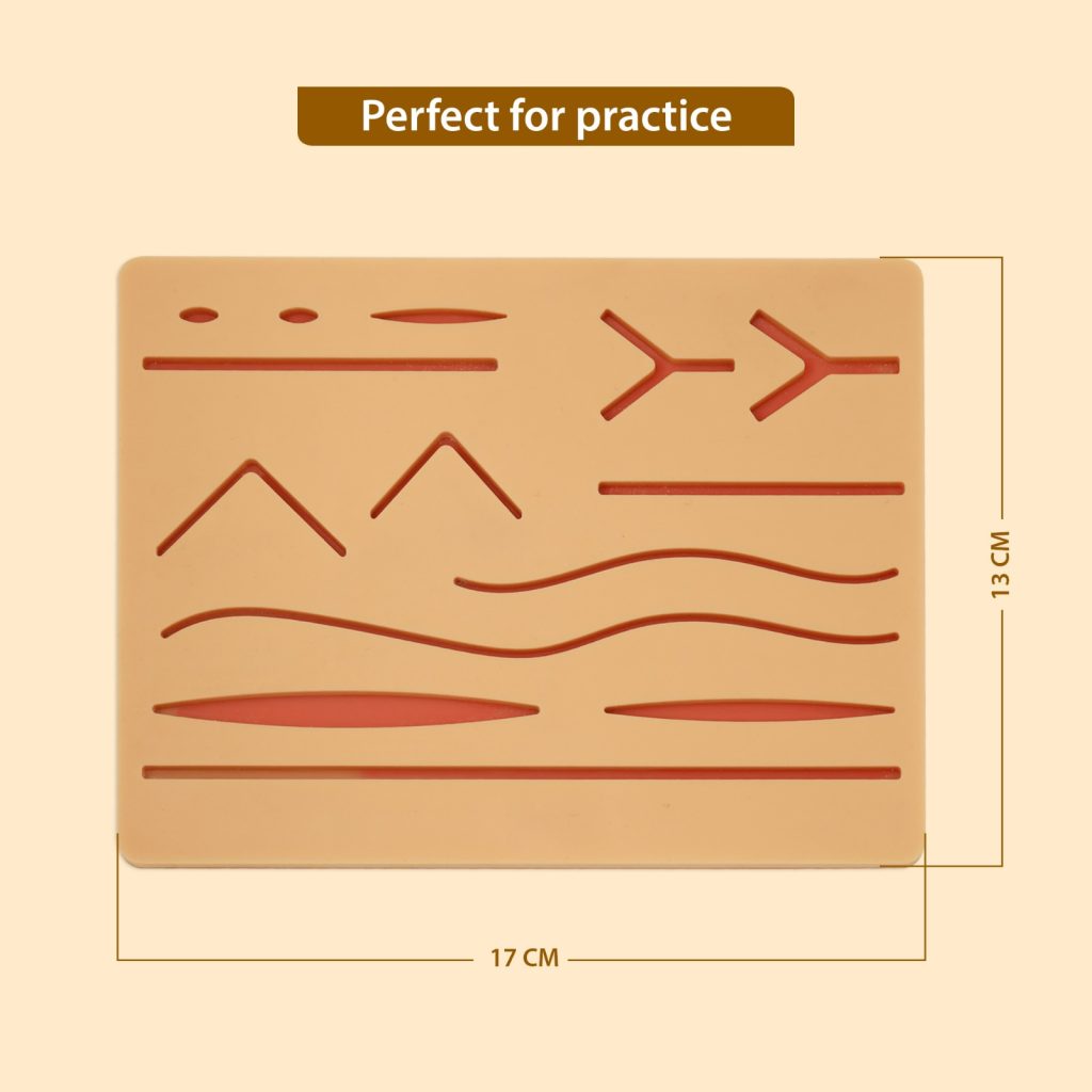 B-Arm Suture Practice Kit with Suture Pad, 4 Surgical Suture Threads, 3 ...