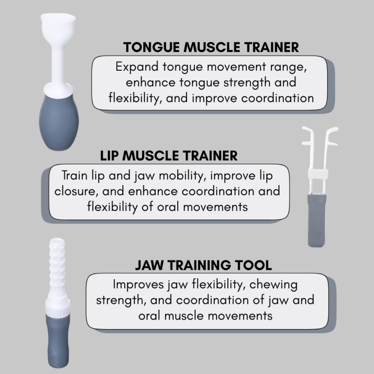 B-Arm Oral Muscle Trainer with 5 Tools| Mouth Exercise Tool for Oral ...